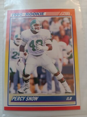 Percy Snow 305 Score 1990 Rookie NFL Football Trading Card | eBay