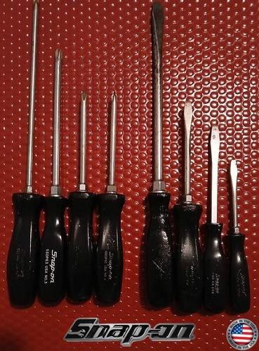 🇺🇸 SNAP-ON 8pc Black Handle Screwdriver Set: 4-Phillips 4-Flat | eBay