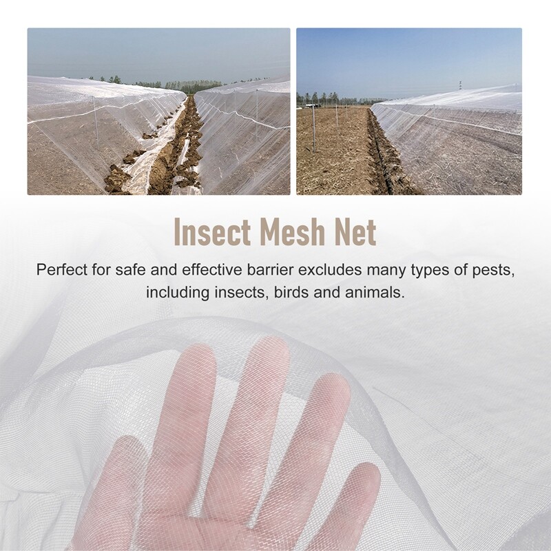 2X(10Mx2M Insect Bug Fly Fruit Cage Mesh Net Netting Vegetable Plant ...