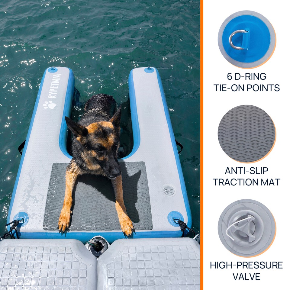 RYpetmia Large Inflatable Pup Plank Dog Water Ramp Pool Ramp Dog ...