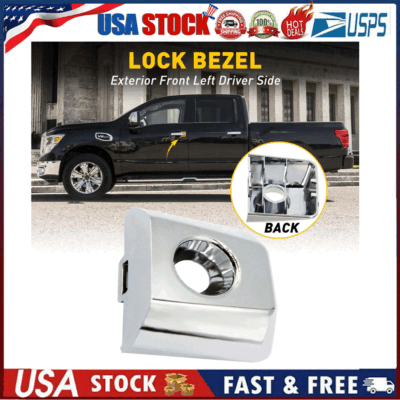 Left Driver Door Handle Key Bezel Lock Cover for 04-19 Nissan Titan ...