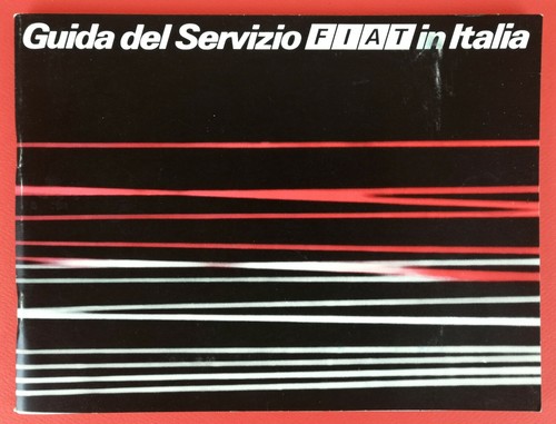 Fiat Service Guide - Booklet - Italy - Edition 1969 | eBay