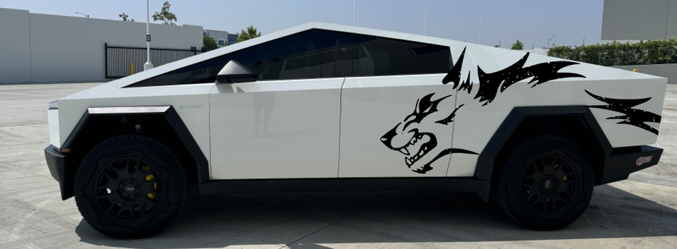 Tesla Cybertruck 2023-2025 Side Cerberus Decal Graphics Cyberbeast | eBay