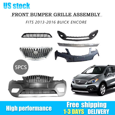 Complete Front Bumper Upper Lower Grille Assembly 2013-2016 Buick ...