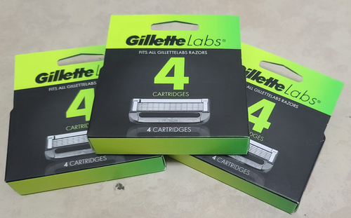 Gillette Labs Men's Razor Blade Refills with Exfoliating Bar, 4 Refills ...