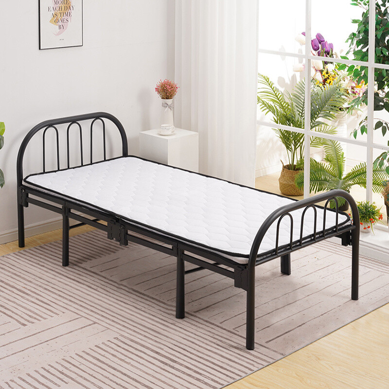 Durable Steel Folding Bed Compact Small Single Bed Frame Guest ...