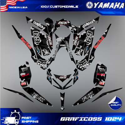 Yamaha Raptor 700 700R graphics kit 2013 2014 2017 to 2023 decals ...