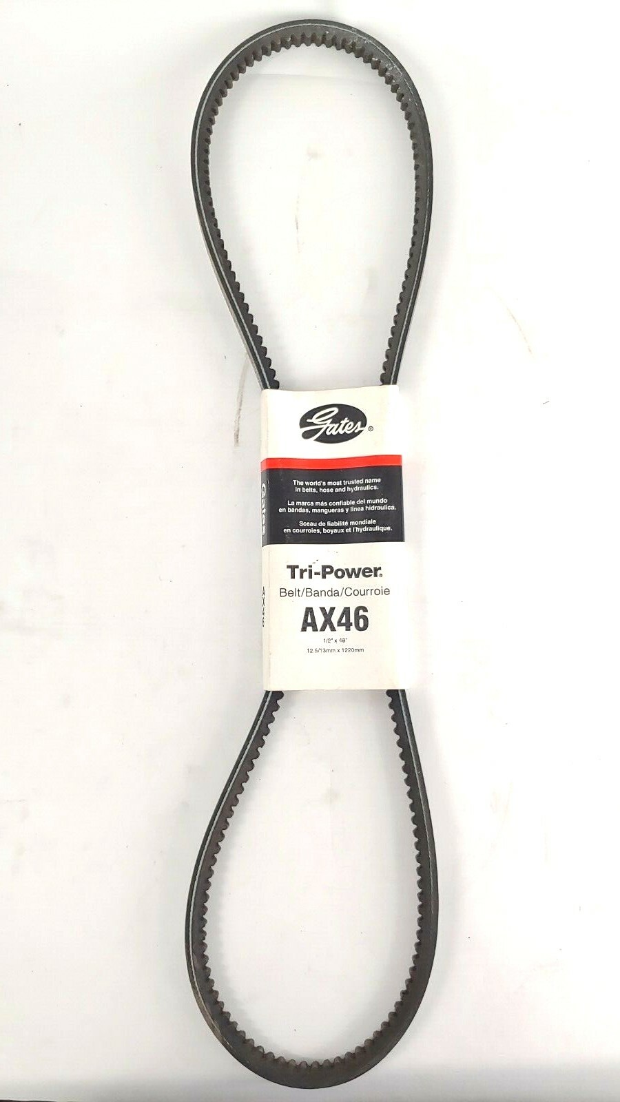 Gates Tri-Power AX46 V-Belt 1/2" X 48" Banda Courroie Cogged Rubber ...