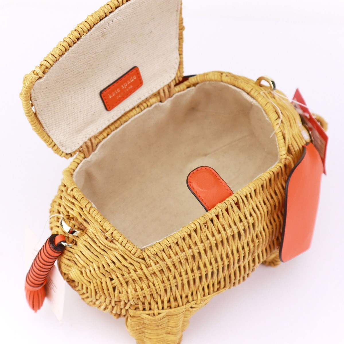 NEW Kate Spade Wicker Elephant Crossbody Bag Orange | eBay NEW Kate Spade Wicker Elephant Crossbody Bag Orange | eBay