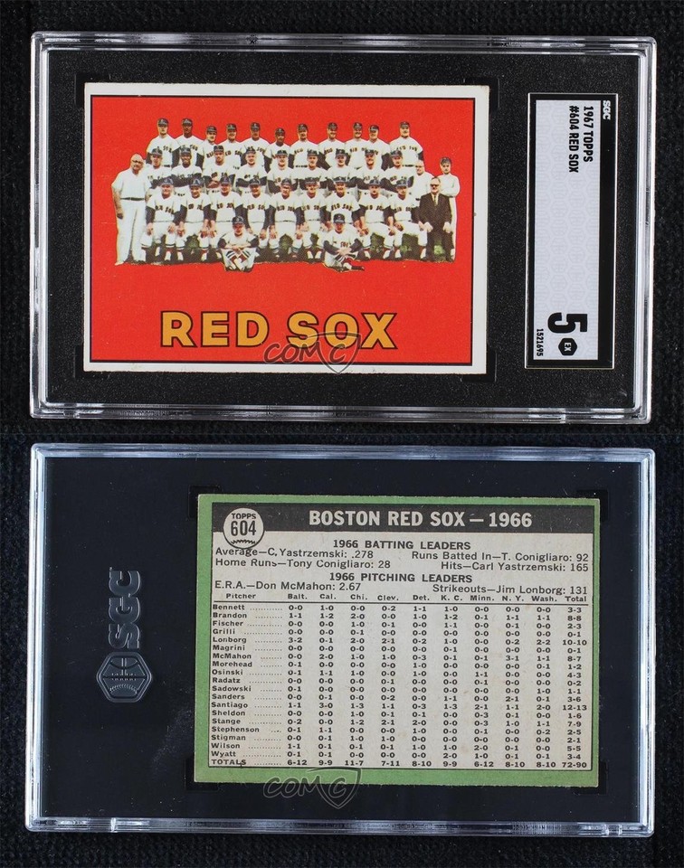1967 Topps High # Boston Red Sox Team #604 SGC 5 | eBay