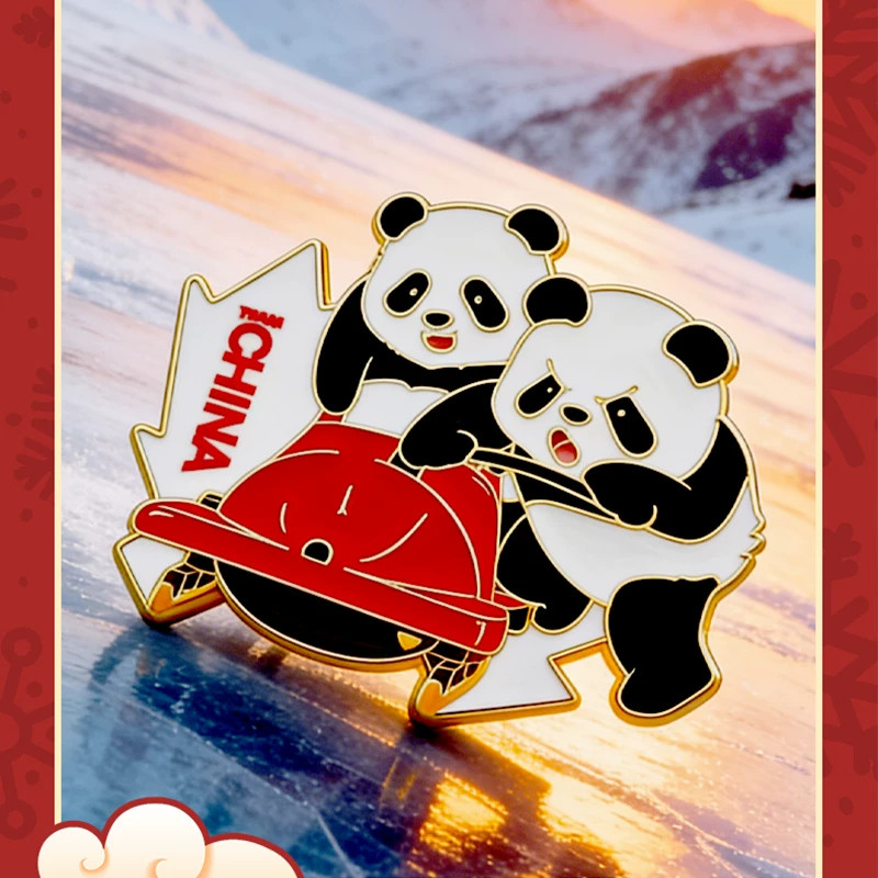 Milano Cortina 2026 Official - Bobsleigh - Panda Pin Gift official ...