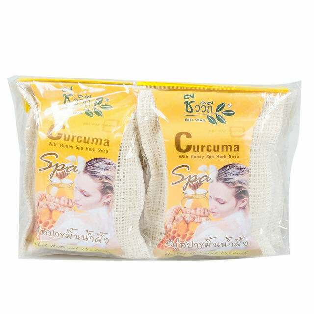 3 Bars Herbal Curcuma Honey Spa Herb Soap With Natural Exfoliate Scrub ...