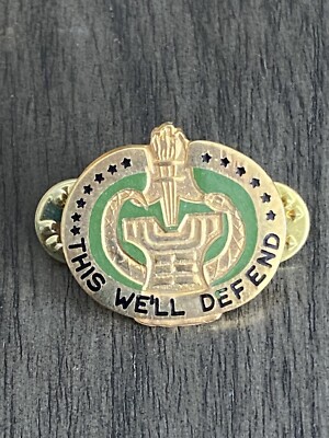 Vtg U.S. ARMY Drill Instructor This We'll Defend Enameled Lapel Pin ...