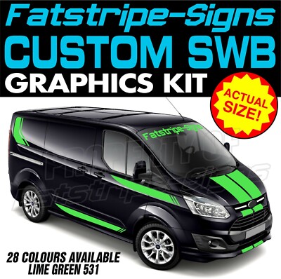 to fit FORD CUSTOM SWB GRAPHICS STICKERS STRIPES DECALS ST M SPORT DAY ...