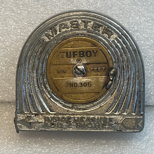 Vintage Tufboy Tape Measure Retractable 6' Feet No. 306 Metal Master ...