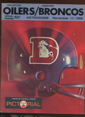 November 17 1968 AFL Program Denver Broncos at Houston Oilers EXMT | eBay