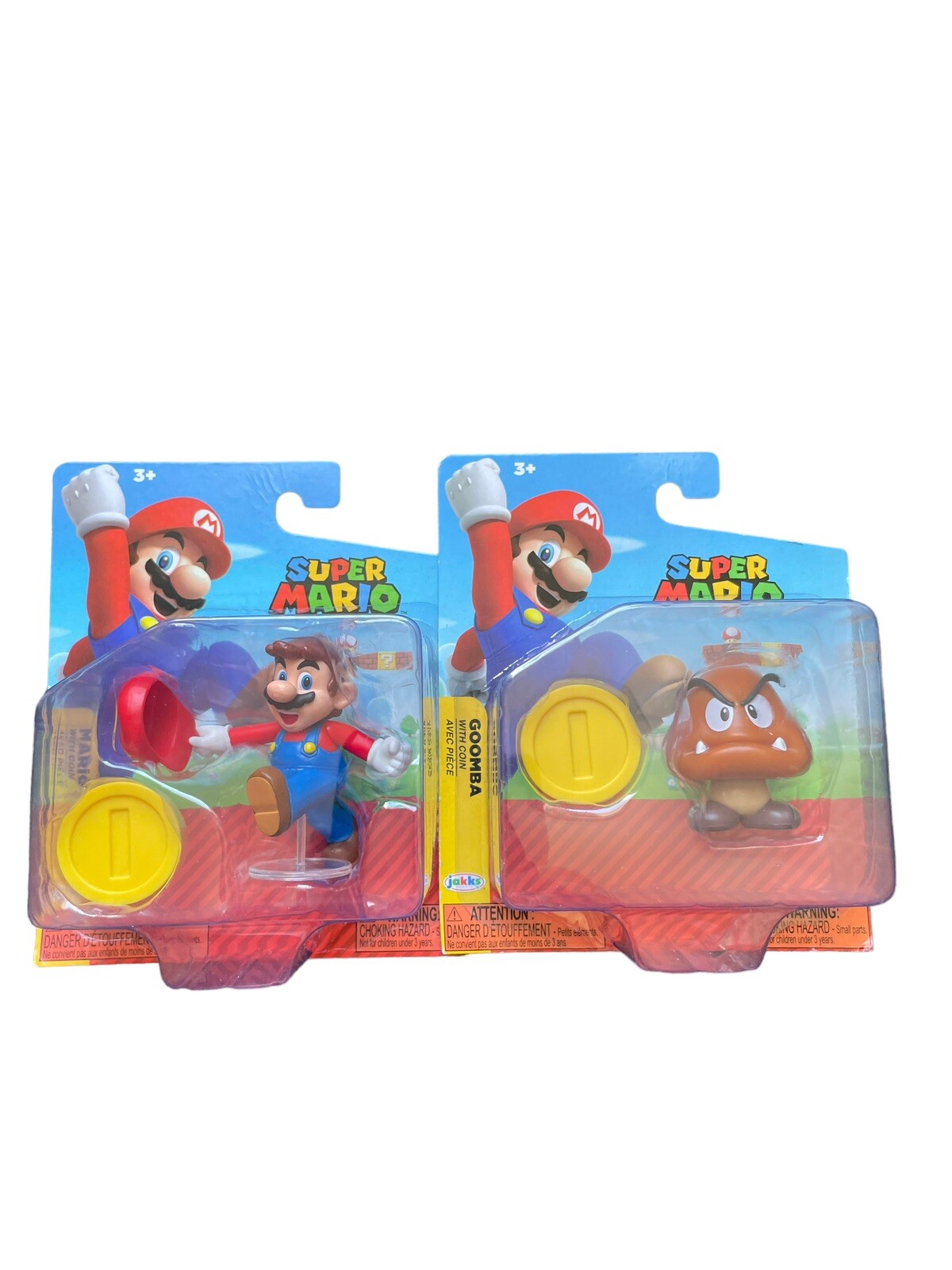 Super Mario Brothers 2.5" Figure Mario with Coin goomba with coin lot ...