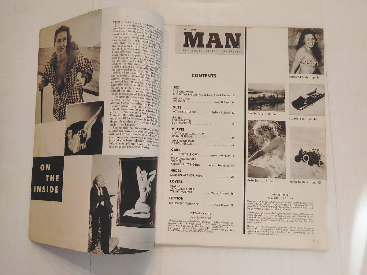 Modern Man Magazine 1958 Pictorials