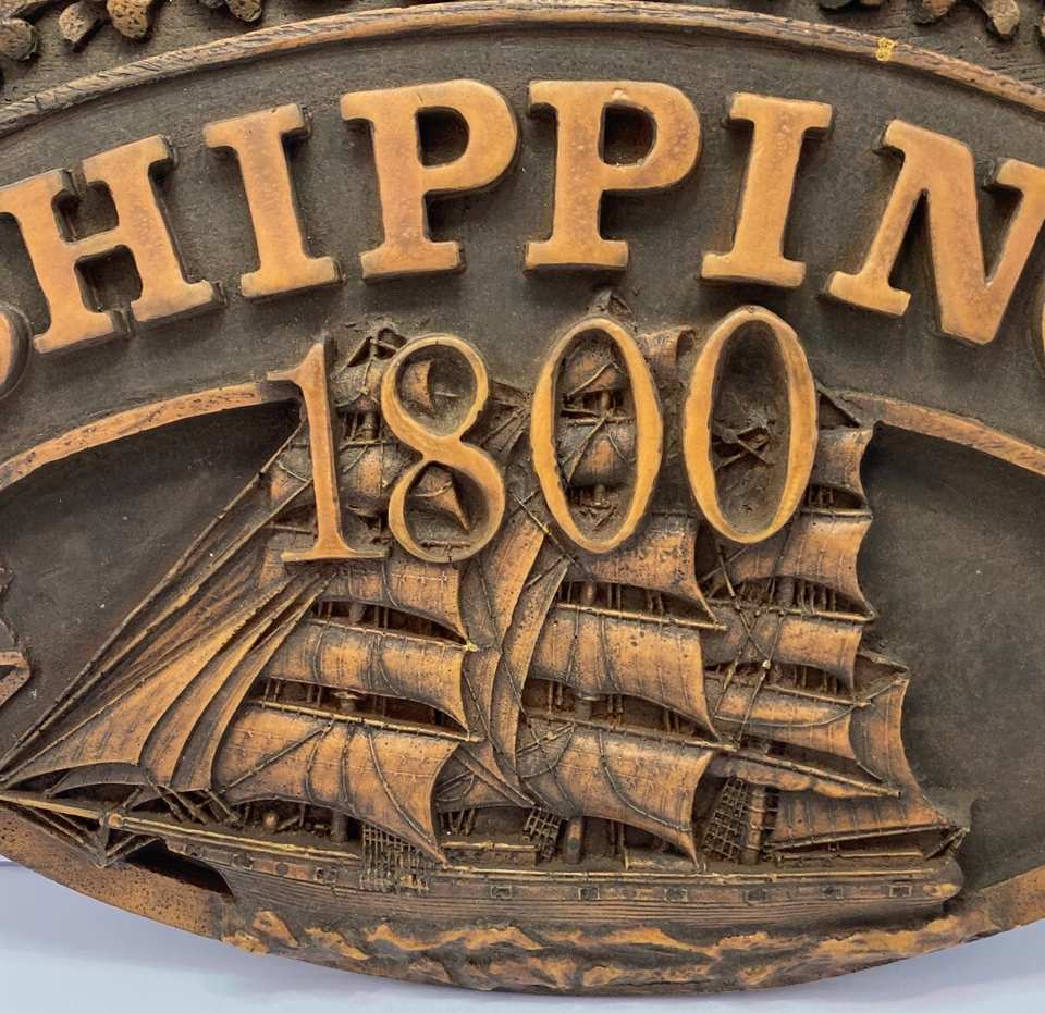 Vintage "Shipping 1800" Nautical Presswood Sign – Maritime Nautical ...
