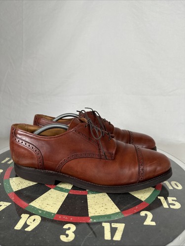 Allen Edmonds Leather Dress Shoes Benton Oxfords Brown Cap Toe Lace Up ...