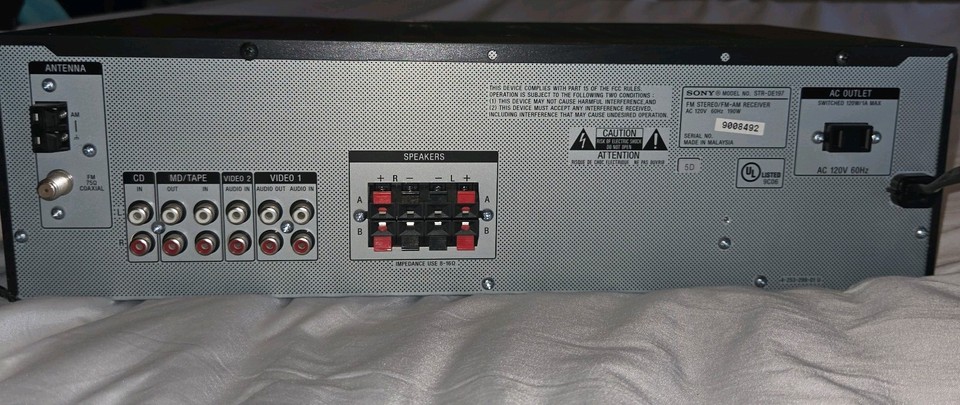 Sony Stereo STR DE197 Stereo Amplifier FM/AM Receiver AC120V 60Hz | eBay