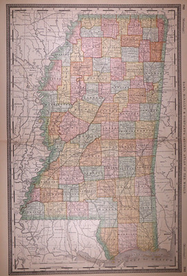 Entire US - 1884 Map Antique Map