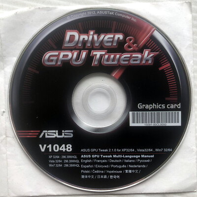 2012 ASuSTeK ASUS V1048 Driver & GPU Tweak 2.1.0 CD for XP, Vista ...