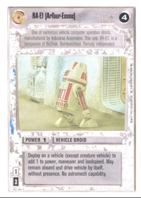 SWCCG: R4-E1 (Arfour-Eeone) [White Border] [Ungraded] Premiere SW White ...