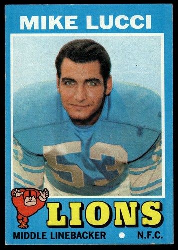 1971 Topps #105 Mike Lucci Detroit Lions VG | eBay