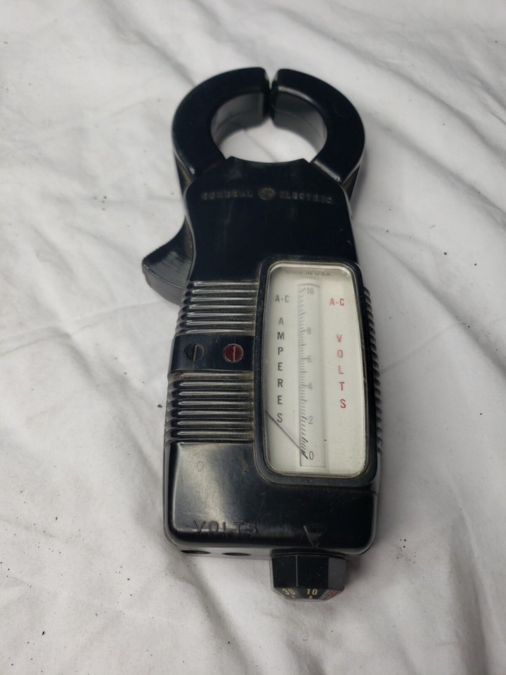 Vintage General Electric GE Voltage (Volts) & Ampere (Amps) Meter w ...