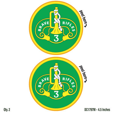 3rd Armored Cavalry Regiment Decals 4.5 Inch 2 Per Pk | eBay