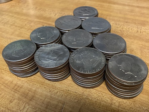 Lot Of 100 EISENHOWER (IKE) US DOLLAR COINS CIRCULATED CONDITION 1971 ...
