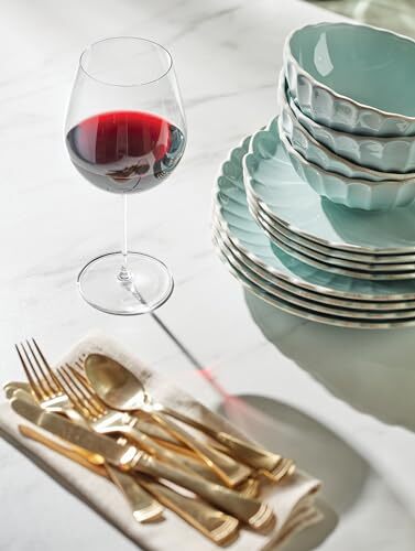 French Perle Scallop Ice Blue 12Pc Dinnerware Set, 17.70 | eBay