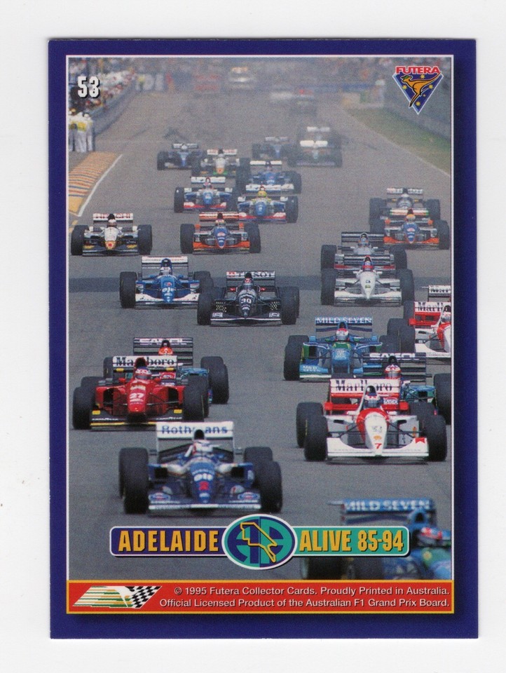 Futera Grand Prix Motor Racing card 1995 #53 All the drivers | eBay