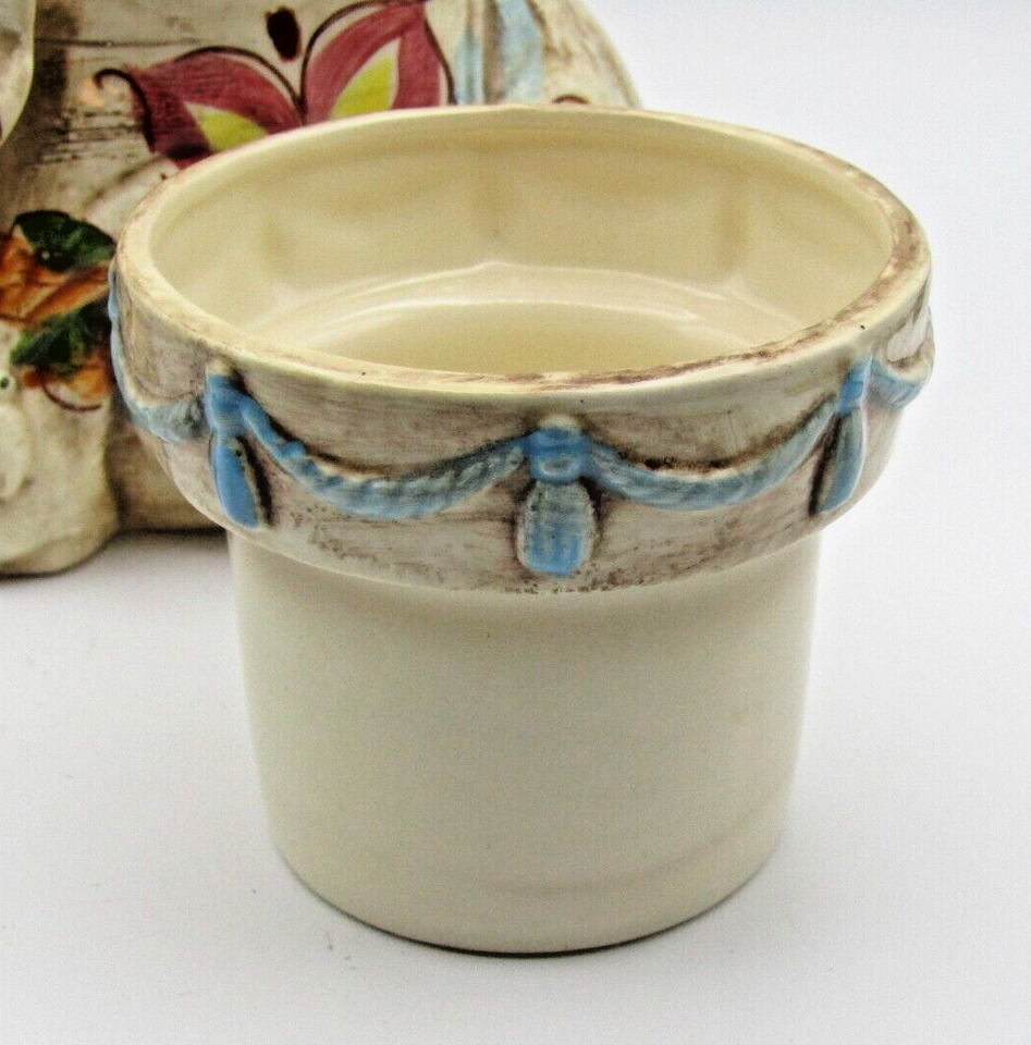 VINTAGE ALDON ACCESSORIES LTD NYC CERAMIC ELEPHANT PLANTER w/FLOWER POT ...