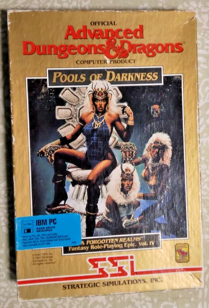 SSI TSR AD&D Advanced Dungeons Dragons Pools of Darkness 3.5" IBM PC ...