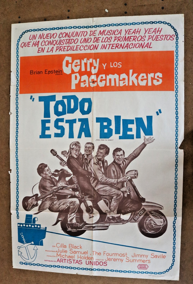 FERRY CROSS THE MERSEY Movie Poster 1965 - Gerry & the Pacemakers ...