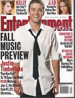 Entertainment Weekly September 20 2002 Justin Timberlake J Lo ...