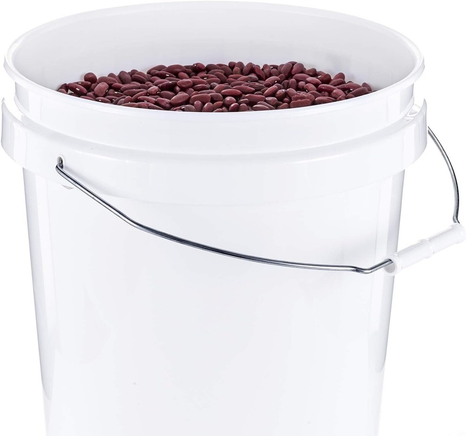 Buckets Tubs Pail Storage Containers Plastic Lid Handle 1L 3L 5L 10L ...