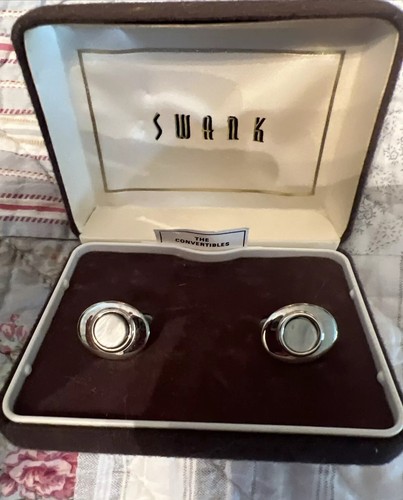 Vintage Swank Silver Tone Cufflinks New In Box | eBay