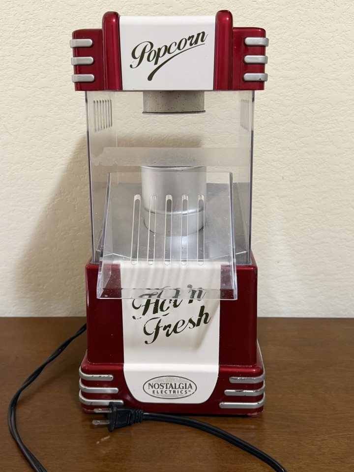 Nostalgia Popcorn Popper Retro Series 50s Style Hot Air Popcorn Maker ...