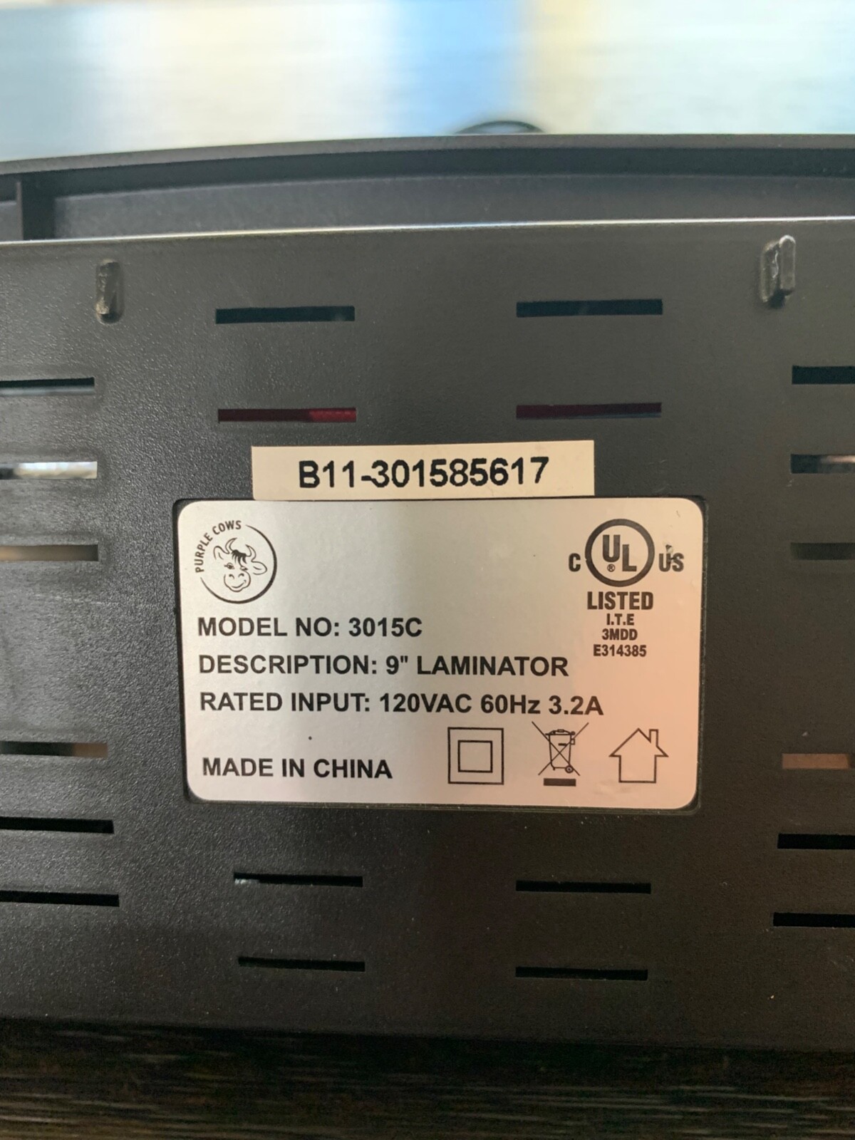 Purple Cows 9” Hot Laminator Model 3015C | eBay