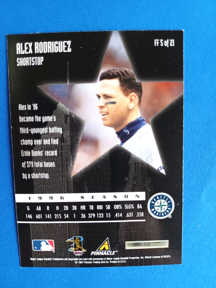 1997 PINNACLE ALEX RODRIGUEZ #FF5 ALL-STAR FANFEST INSERT SEATTLE ...