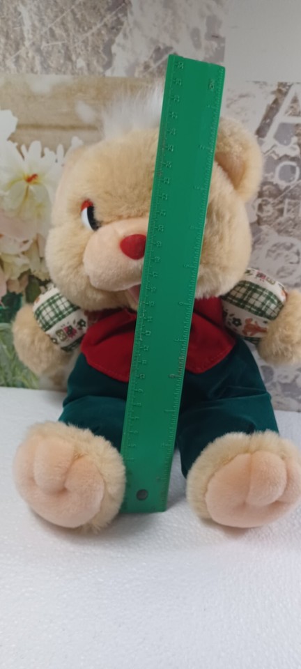 GAF CHRISTMAS PLUSH TEDDY BEAR Singing "JINGLE BELLS" Battery Operated ...