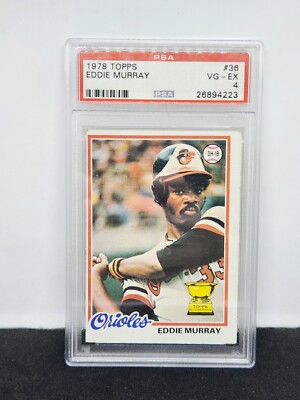Eddie Murray Rookie Card 1978 Topps #36 PSA 4 VG-EX Baltimore Orioles ...