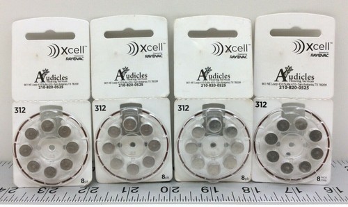 4 - Rayovac Xcell 312 Audicles Hearing Aid Batteries 1.45v 8 Pack | eBay