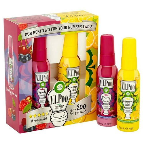 Air Wick VIPOO Toilet Bathroom Spray Freshener Odour Neutraliser Set 2 ...