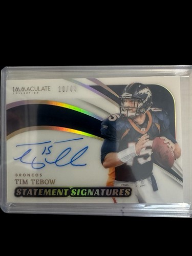 2024 Immaculate FOTL Statement Signatures Tim Tebow On Card Auto Tebow ...