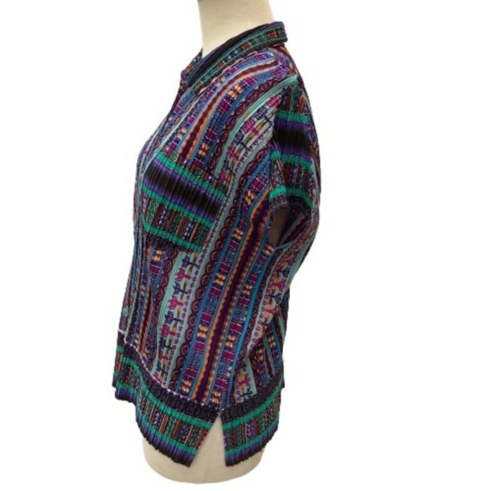 Used Issey Miyake Shirt Cardigan All Pattern Asian Taste Ethnic Bl ...