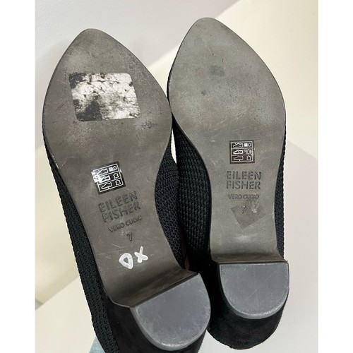 Eileen Fisher Womens Kiss Stretch Knit Pumps Size 7 Black Heels Comfort ...